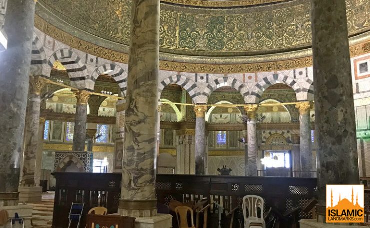 Interior of The Dome of the Rock - IslamicLandmarks.com